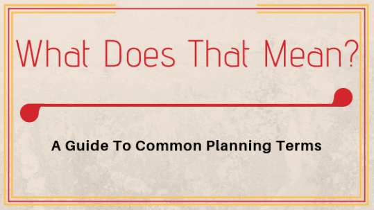 Common Town Planning Terms Demystified - Change of Plan