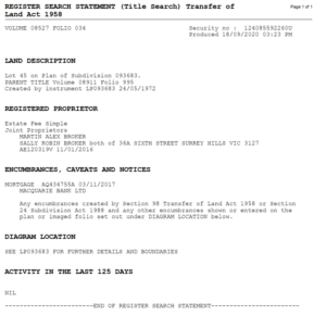 How To Check For A Covenant - Change of Plan